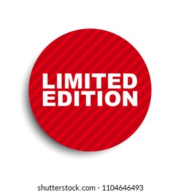 Red Circle Banner Element Limited Edition Stock Vector (Royalty Free ...