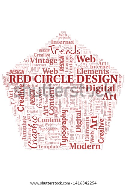 Red Circle Design Word Cloud Wordcloud: เวกเตอร์สต็อก (ปลอดค่าลิขสิทธิ์ ...