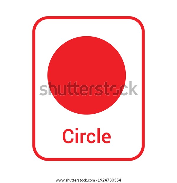 Red Circle Geometric Shape Preschoolers Stock Vector (Royalty Free ...