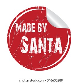 Red Circle Grunge Sticker Made By Stock Vector (Royalty Free) 346633289