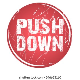 Red Circle Grunge Sticker Made By Stock Vector (Royalty Free) 346633289