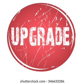 Red Circle Grunge Sticker Upgrade Stock Vector (Royalty Free) 346633286 ...
