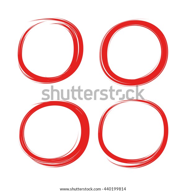 Red Circle Highlighter Red Circle Marker Stock Vector (Royalty Free ...