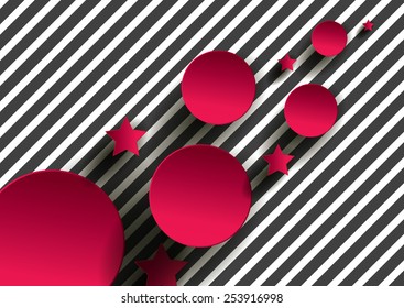Red Circle On Black Diagonal Lines Stock Vector (Royalty Free) 253916998