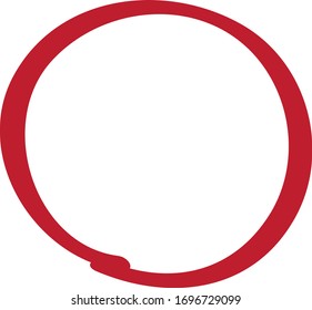Red Circle Pen Draw Highlight Hand Stock Vector (Royalty Free ...