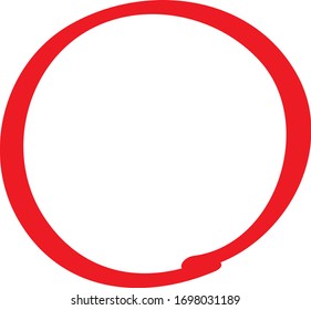 Red Circle Pen Draw Highlight Hand Stock Vector (Royalty Free ...