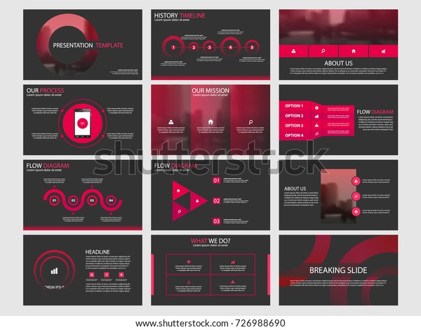 Red Circle Presentation Templates Infographic Elements Stock Vector ...