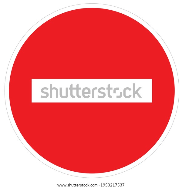 Red Circle Prohibition Sign Stop Symbol Stock Vector (Royalty Free ...