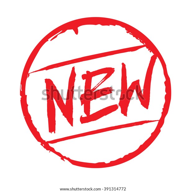 Red Circle Stamp Sign New Vector Stock Vector (Royalty Free) 391314772