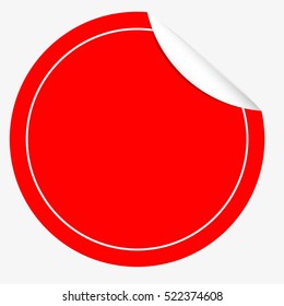 Red Circle Tag Label Curl Effect: เวกเตอร์สต็อก (ปลอดค่าลิขสิทธิ์ ...