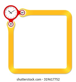 Red Circle Watches Yellow Frame Your Stock Vector (Royalty Free ...