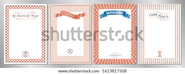Red Classic Restaurant Templates A4 Format Stock Vector (Royalty Free ...