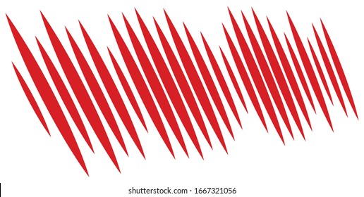 Red Claw Mark Vertical Scratches Slit Stock Vector (Royalty Free ...