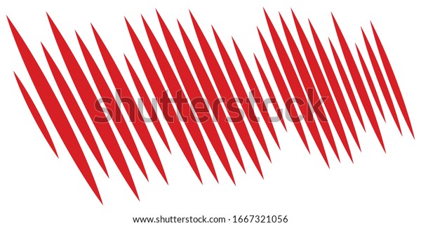 Red Claw Mark Vertical Scratches Slit Stock Vector (Royalty Free ...