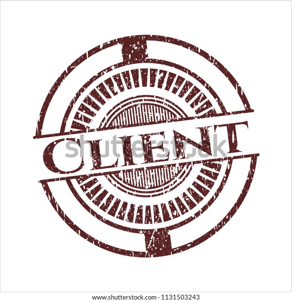 Red Client Distressed Rubber Grunge Texture Stock Vector (Royalty Free ...
