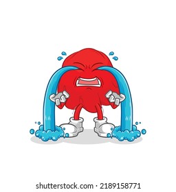 Red Cloth Crying Illustration Character Vector Stock Vector (Royalty ...