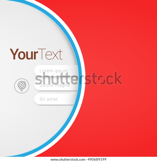 Red Color Abstract Page Template Your Stock Vector (Royalty Free ...