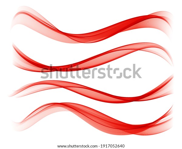Red Color Abstract Transparent Wave Design Stock Vector (Royalty Free ...