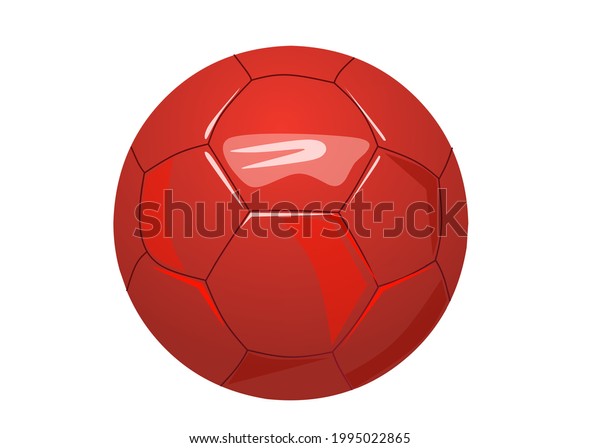 Red Color Ball Vector Soccer Stock Vector (Royalty Free) 1995022865 ...