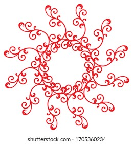 Red Color Circle Round Shape Design Stock Vector (Royalty Free ...