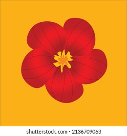 Red Color Flower Vector Art Work Stock Vector (Royalty Free) 2136709063 ...