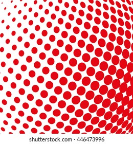 Red Color Halftone Sphere Abstract Design Stock Vector (Royalty Free ...