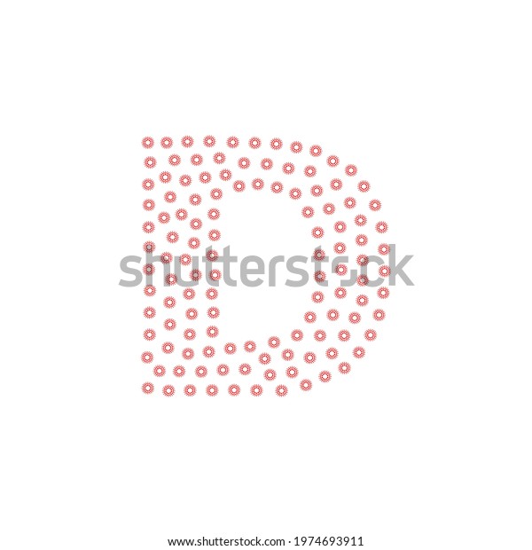 Red Color Letter D Vector Design Stock Vector (Royalty Free) 1974693911 ...