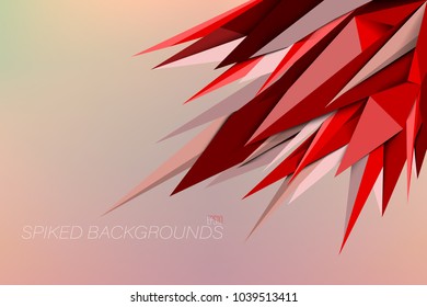 Red Color Spiked Vector Abstract Wallpaper Stock Vector (Royalty Free ...
