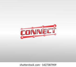 Red Color Template Writing Connect Stock Vector (Royalty Free ...