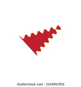 Red Color Wavy Triangle Logo Stock Vector (Royalty Free) 2143961901 ...