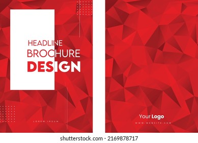 Red Colour Brochure Design Front Back Stock Vector (Royalty Free ...