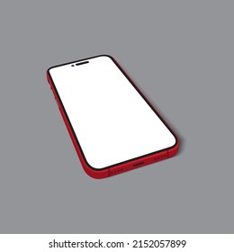 Red Colour Mobile Mockup On Dark Stock Vector (Royalty Free) 2152057899 ...