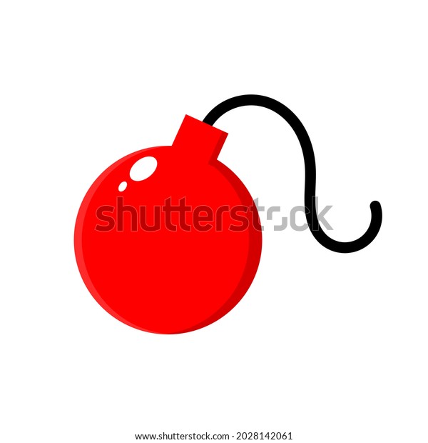 Red Coloured Bomb Bomb Vector Clipart Stock Vector (Royalty Free ...