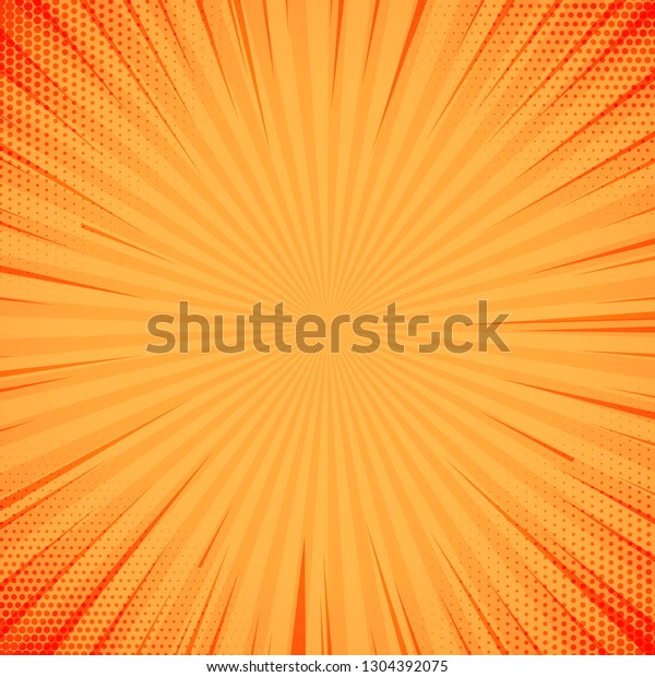 Red Comic Style Background Halftone Lines Stock Vector (Royalty Free ...