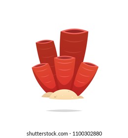 Red Coral Vector Isolated Stock Vector (Royalty Free) 1100302880 ...