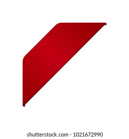 Red Corner Ribbon Stock Vector (Royalty Free) 1021672990 | Shutterstock