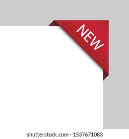 Vektor Stok Red Corner Tag Template Label Banner (Tanpa Royalti ...