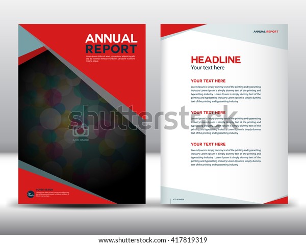 Red Cover Annual Report Template Vector Stock Vector (Royalty Free ...