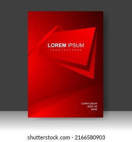 Red Cover Book Modern Design Annual Stock Vector (Royalty Free ...