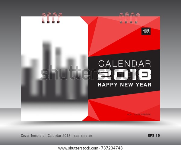 Red Cover Calendar 20182022 Template Desk Stock Vector (Royalty Free ...