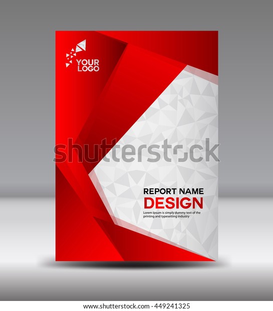 Red Cover Design Annual Report Vector Stock Vector (Royalty Free) 449241325