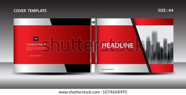 Red Cover Design Template Magazine Ads Stock Vector (Royalty Free ...