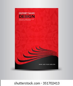 Red Cover Design Template Cover Design Stock Vector (Royalty Free ...