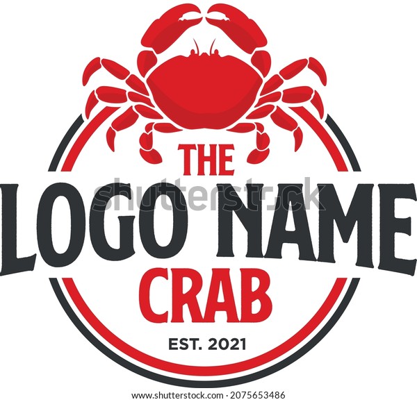 Red Crab Resto Label Logo Stock Vector (Royalty Free) 2075653486 ...
