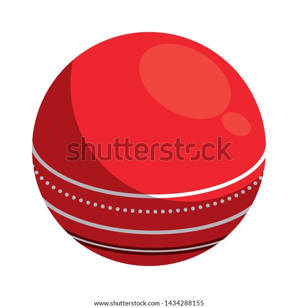 Red Cricket Ball Icon Cartoon Vector Stock Vector (Royalty Free ...