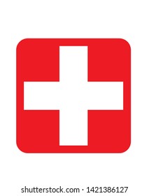 Red Cross Logo White Background Vector Stock Vector (Royalty Free ...