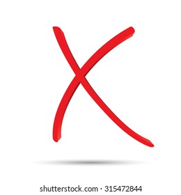 Red Cross Mark On White Background Stock Vector (Royalty Free ...