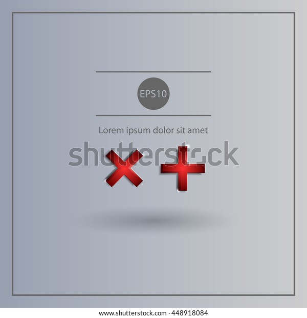 Red Cross Shadows Reflections X Shape Stock Vector (Royalty Free ...