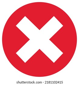 Red Cross Wrong Vector Icon Stock Vector (Royalty Free) 2181102415 ...