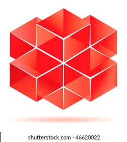 Red Cube Design Business Artwork Stock Vector (Royalty Free) 46620022 ...
